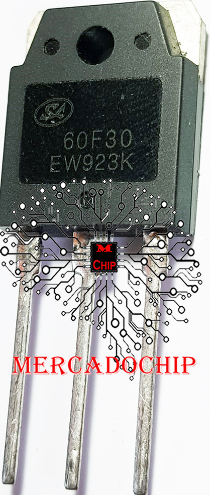 60f30 Diodo Dual 300v 30a Catodo Comum TO-3PB - Mercadochip