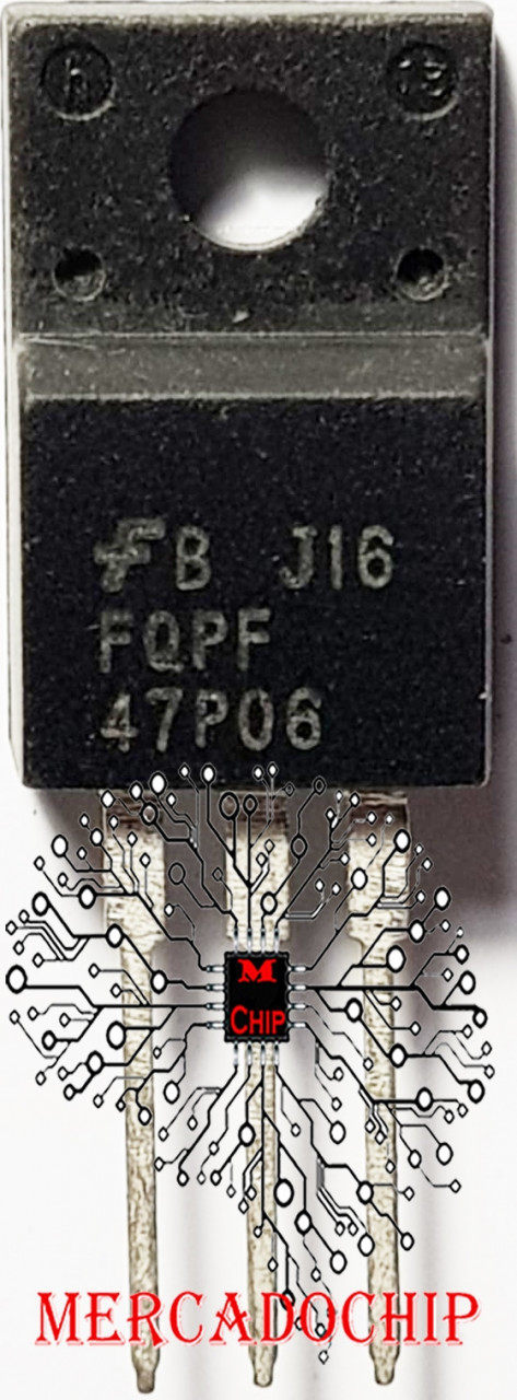 Transistor Mosfet FQPF47P06 *PNP* 60V 30A-TO-220F - Mercadochip
